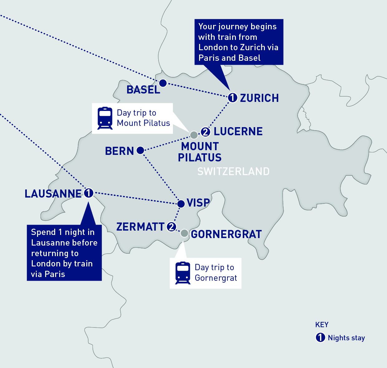 Map Lucerne To Zermatt