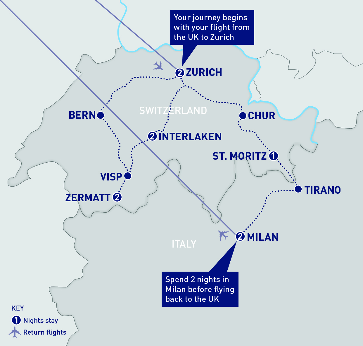 Matterhorn Europe Map